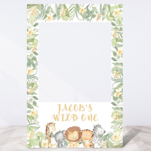 Editable Safari Selfie Frame Photo Prop Frame Printable - Etsy
