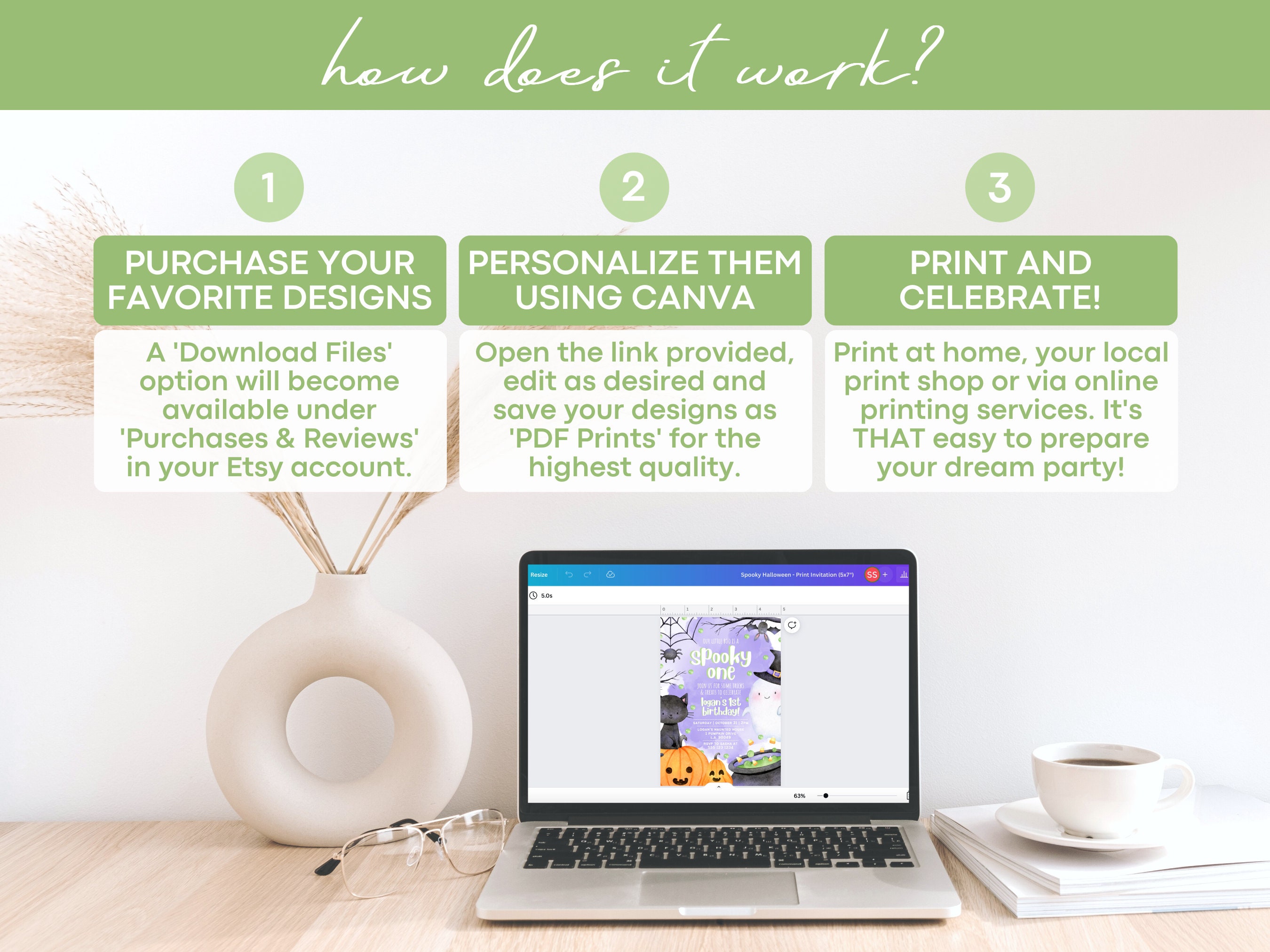 Editable Halloween Party Decorations Bundle Halloween - Etsy