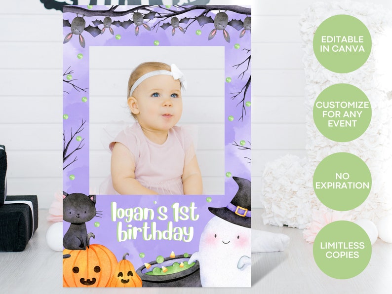 Editable Halloween Selfie Frame Halloween Photo Booth Prop - Etsy