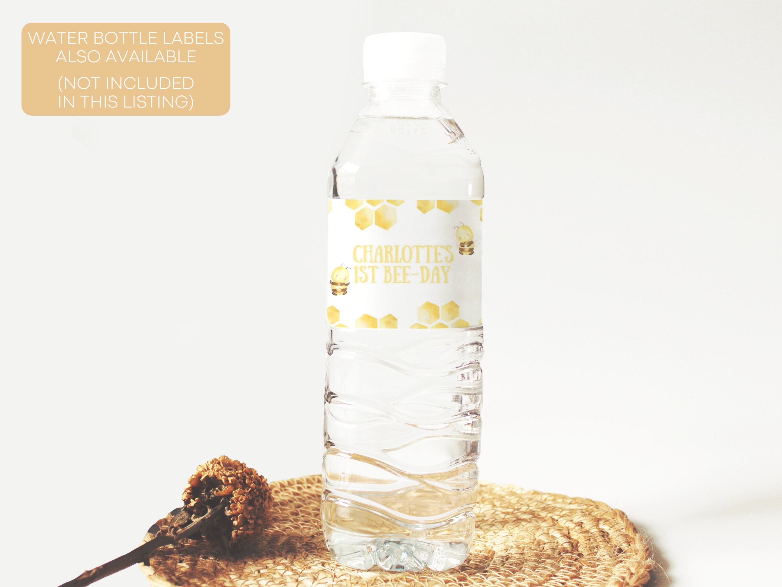 Editable Bee Straw Label, Straw Label Template, Birthday Straw Flags ...