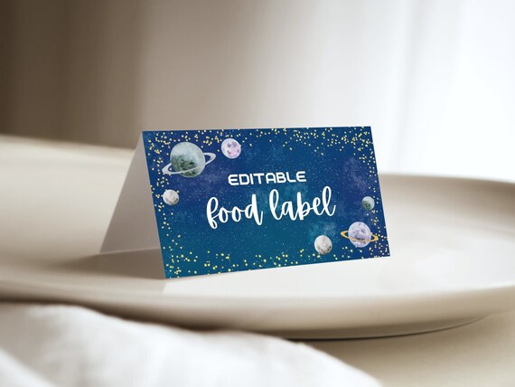 Space Food Labels Food Labels Template Food Labels for | Etsy