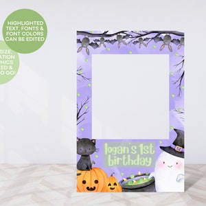 Editable Halloween Selfie Frame Halloween Photo Booth Prop - Etsy