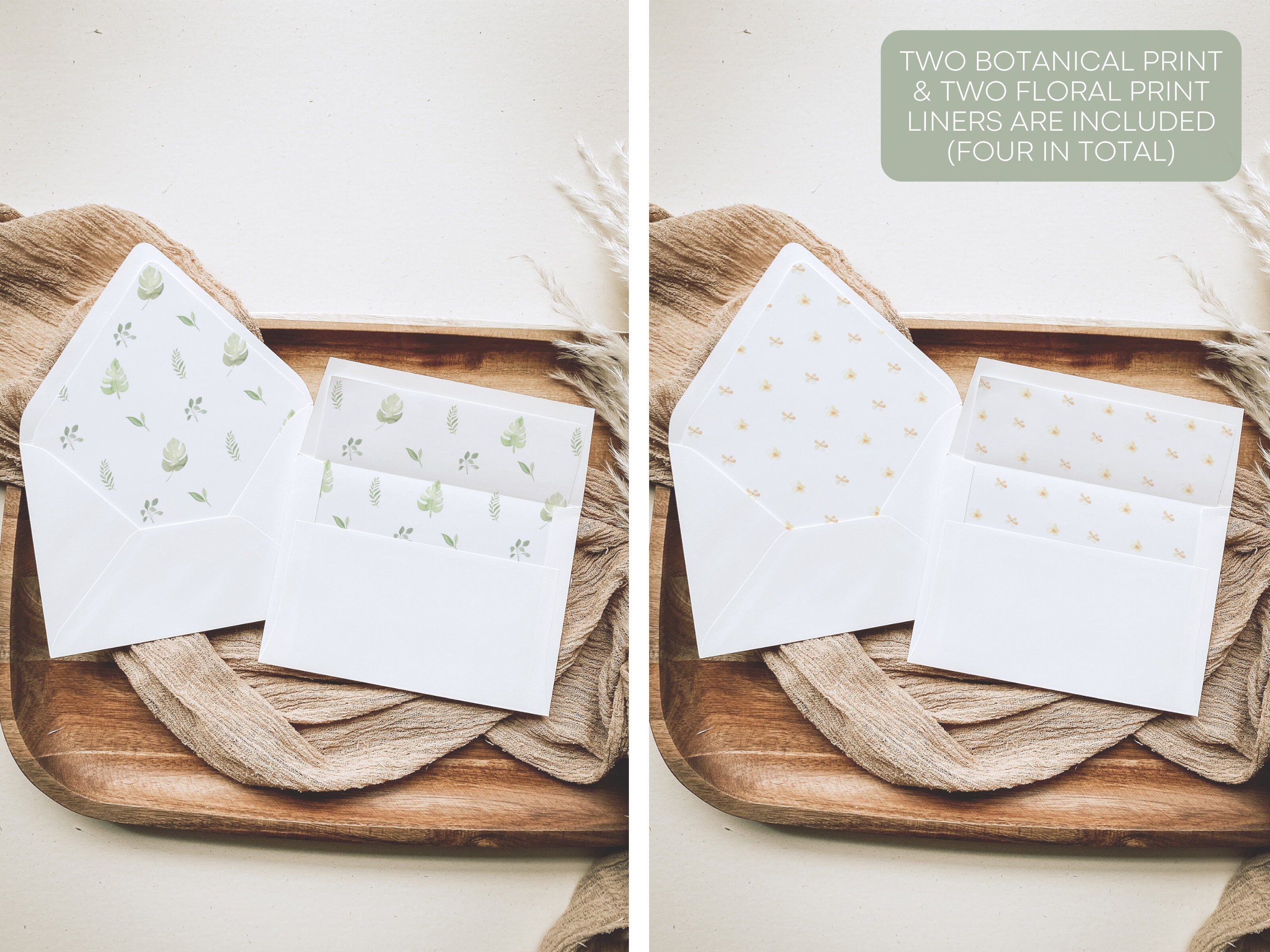 Editable Safari Envelope Liners, Envelope Liner Template, A7 Envelope ...
