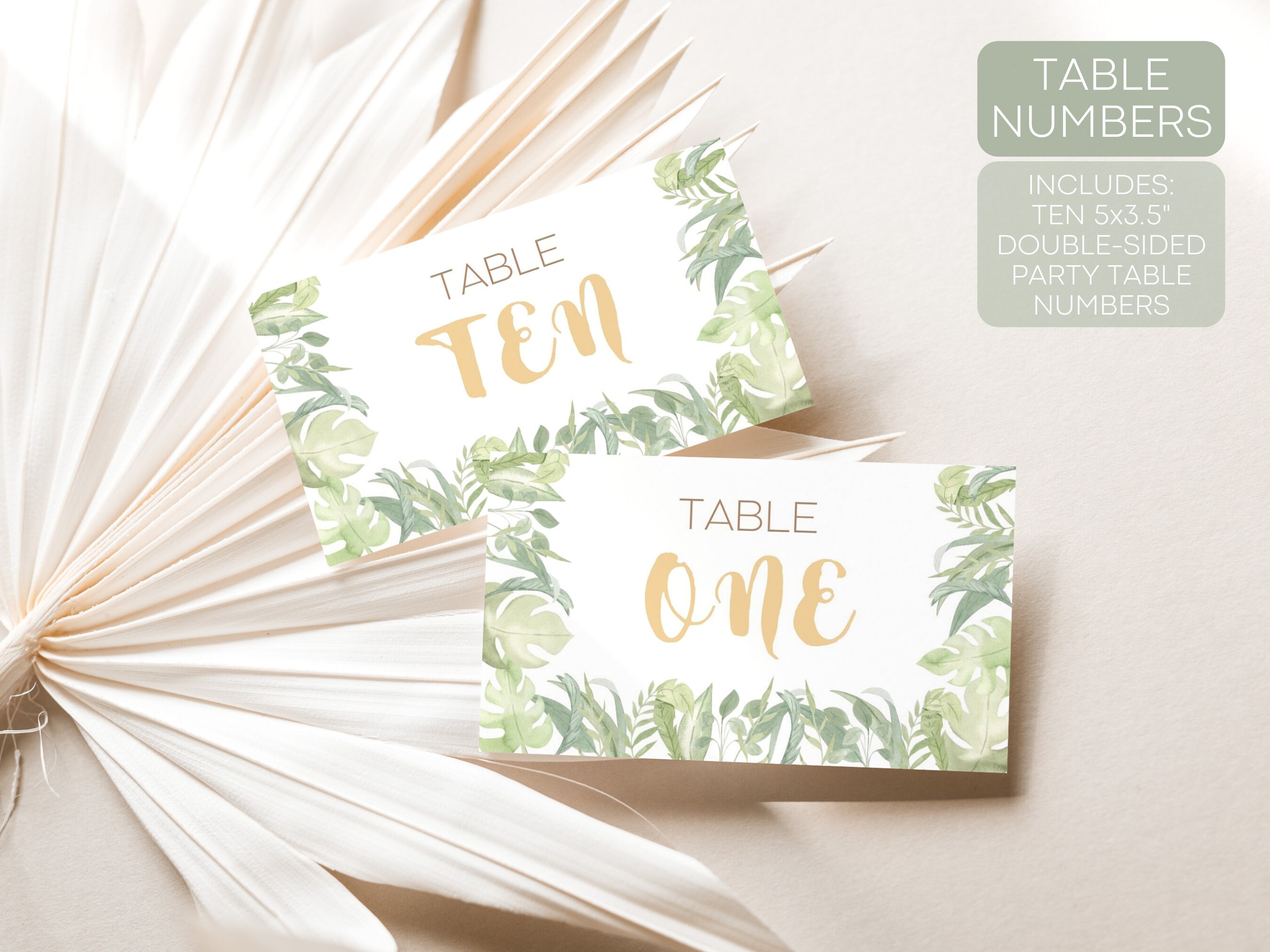 Editable Safari Table Numbers, Tented Table Numbers, Table Number ...