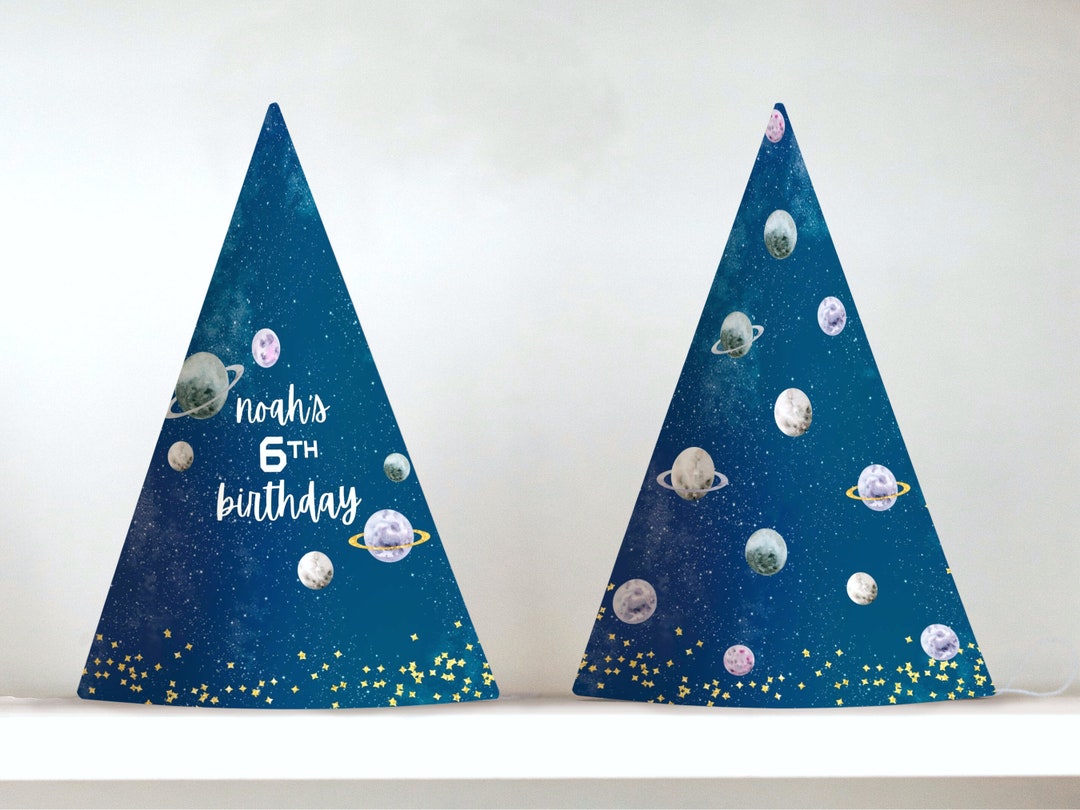 Space Party Hat, Custom Party Hat, Party Hats for Kids, Custom Party ...