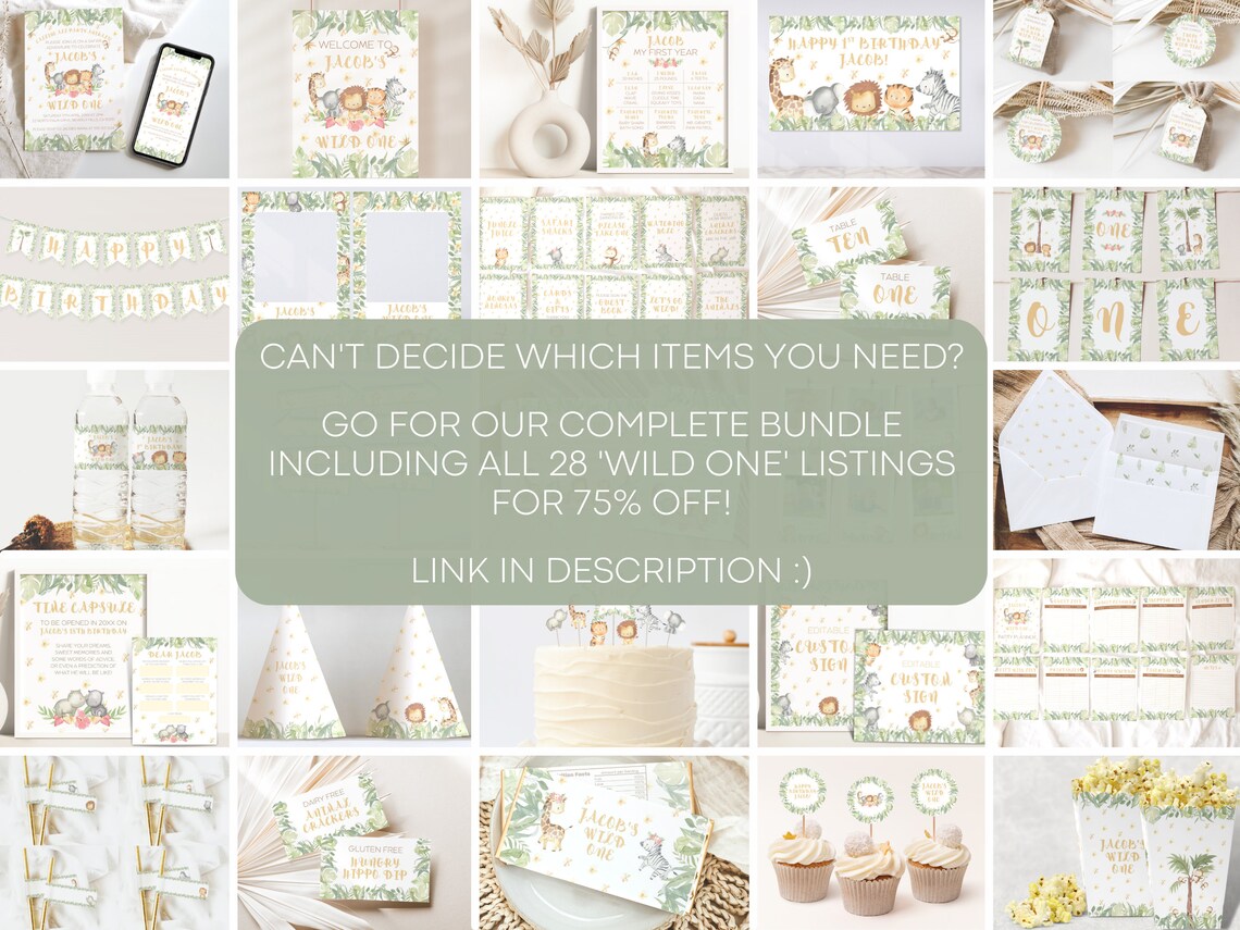 Editable Safari Food Labels, Food Label Template, Party Food Signs ...