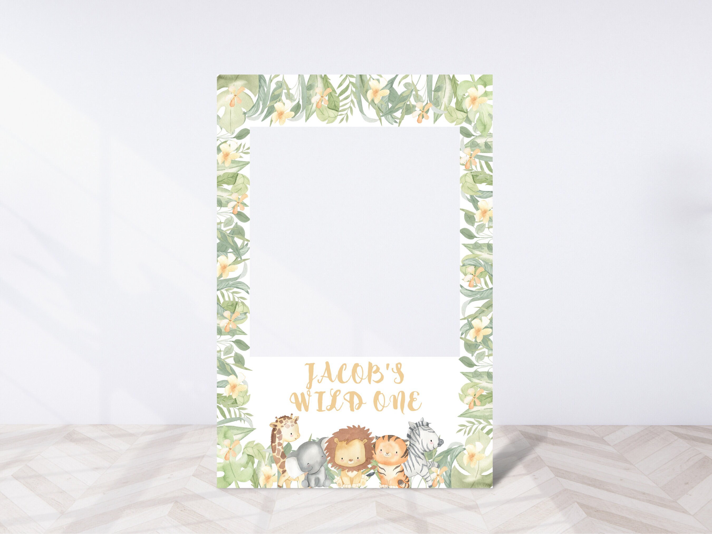 Editable Safari Selfie Frame, Photo Prop Frame Printable, Instagram ...