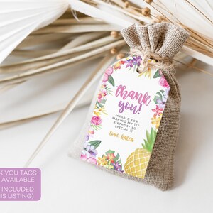 Editable Luau Cards and Gifts Sign, Hawaiian Birthday Table Decor ...