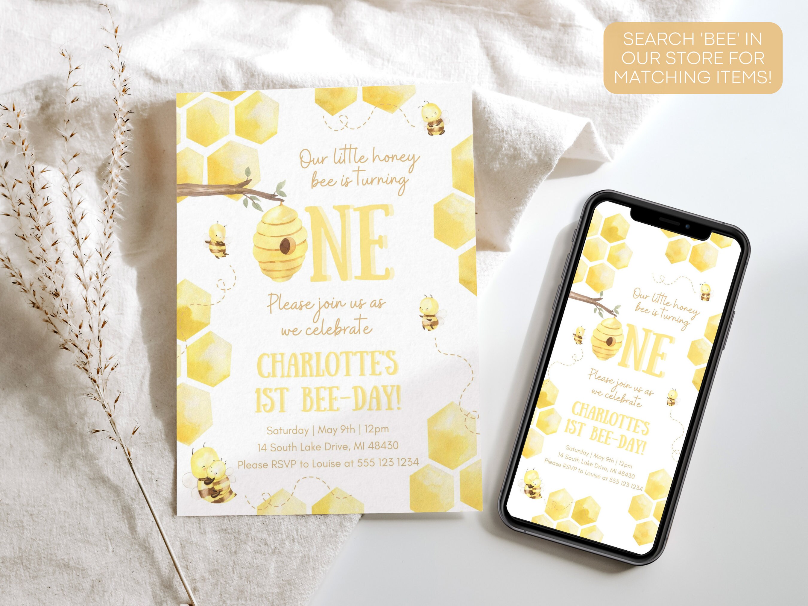 Editable Bee Backdrop Party Backdrop Party Background - Etsy Canada