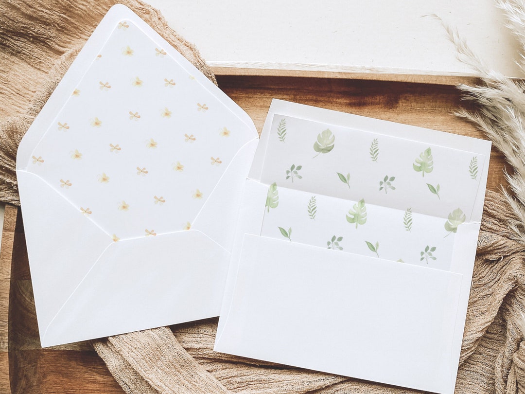 Editable Safari Envelope Liners, Envelope Liner Template, A7 Envelope ...