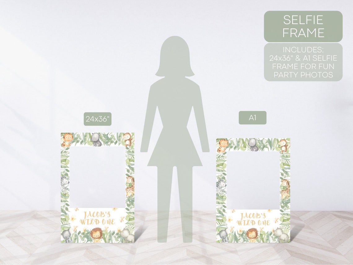 Editable Safari Selfie Frame Photo Prop Frame Printable - Etsy