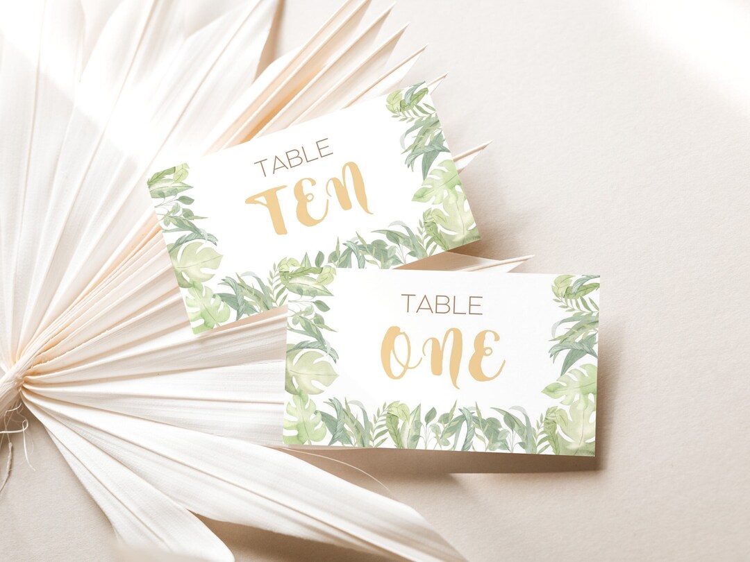 Editable Safari Table Numbers, Tented Table Numbers, Table Number ...