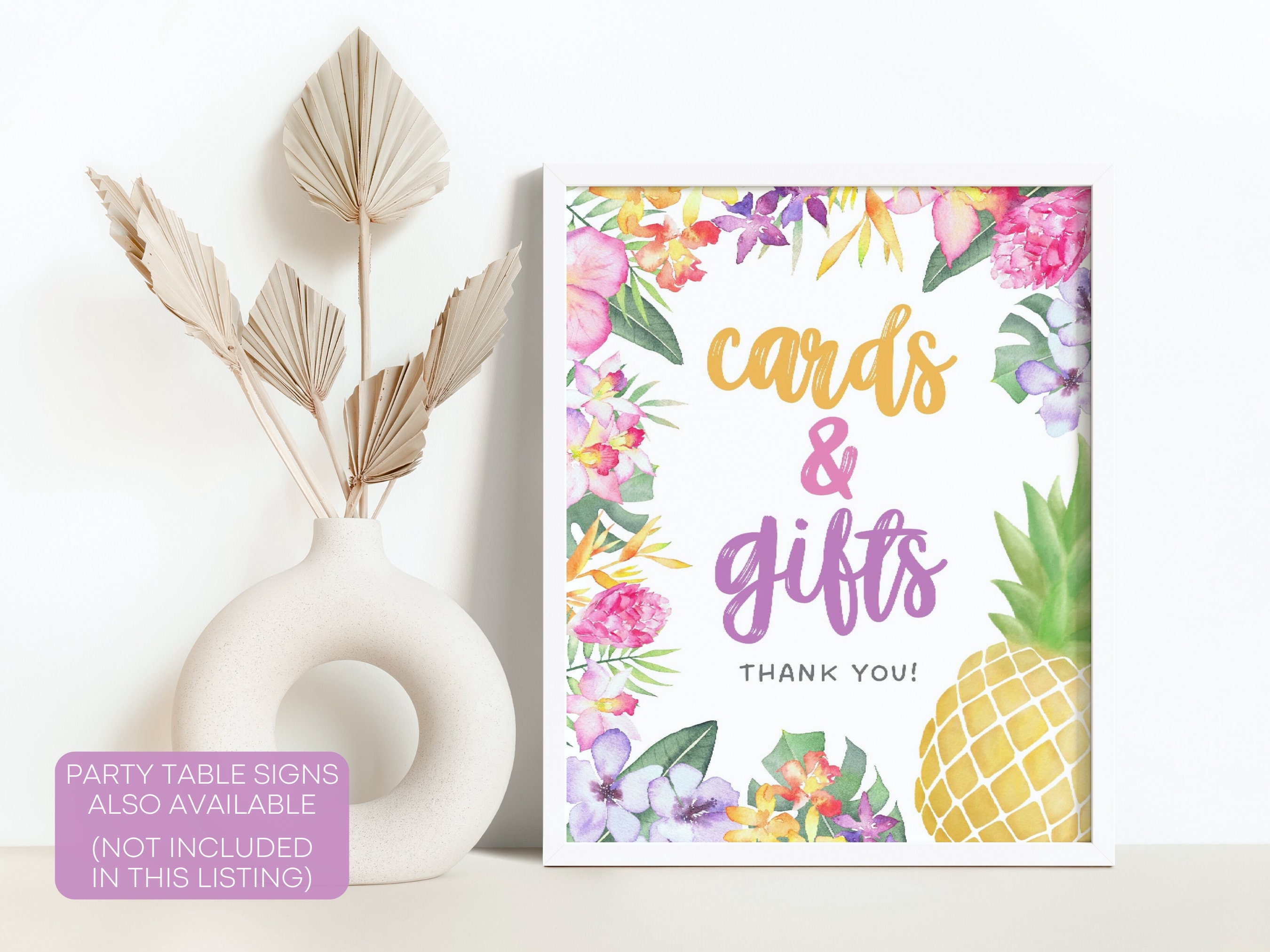 Editable Luau Photo Prop Frame, Hawaiian Selfie Frame Prop, Printable ...