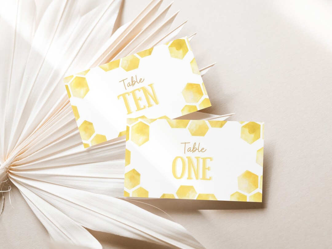 Editable Bee Table Numbers, Table Number Template, Table Number ...