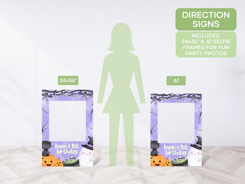 Editable Halloween Selfie Frame Halloween Photo Booth Prop - Etsy
