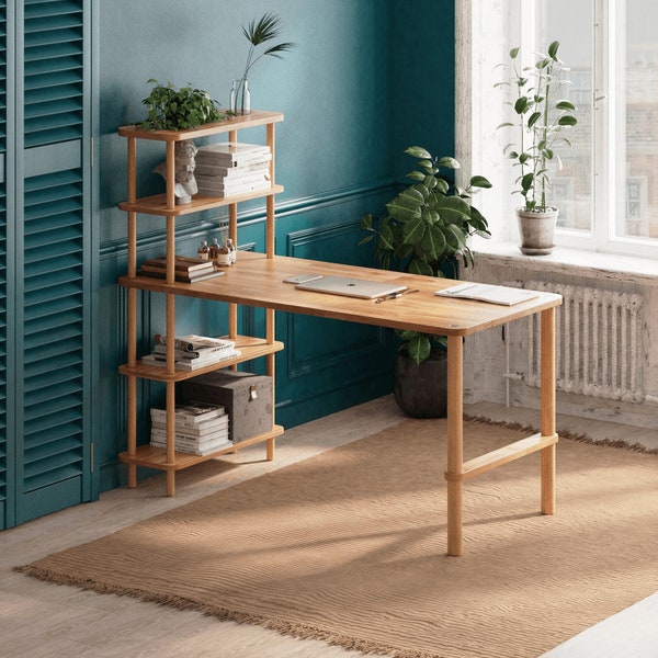 Wood Desk Shelves - Etsy