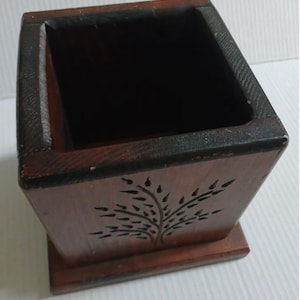 Antique Solid Wood Handmade Tissue Box Holder Primitive/rustic - Etsy