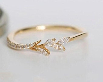 Dainty Small Amara Petal Moissanite Earring 10K Solid Gold - Etsy