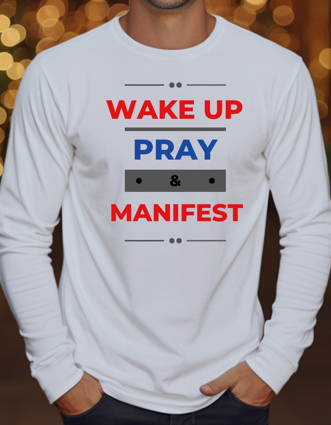 Custom Positive Affirmation Shirt, Wake up & Pray, Spiritual Quote ...