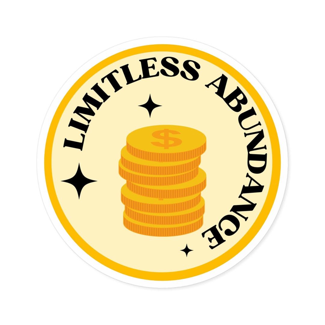 Wealth Attraction Stickers, Positive Vibes, Motivation Decor, Laptop ...