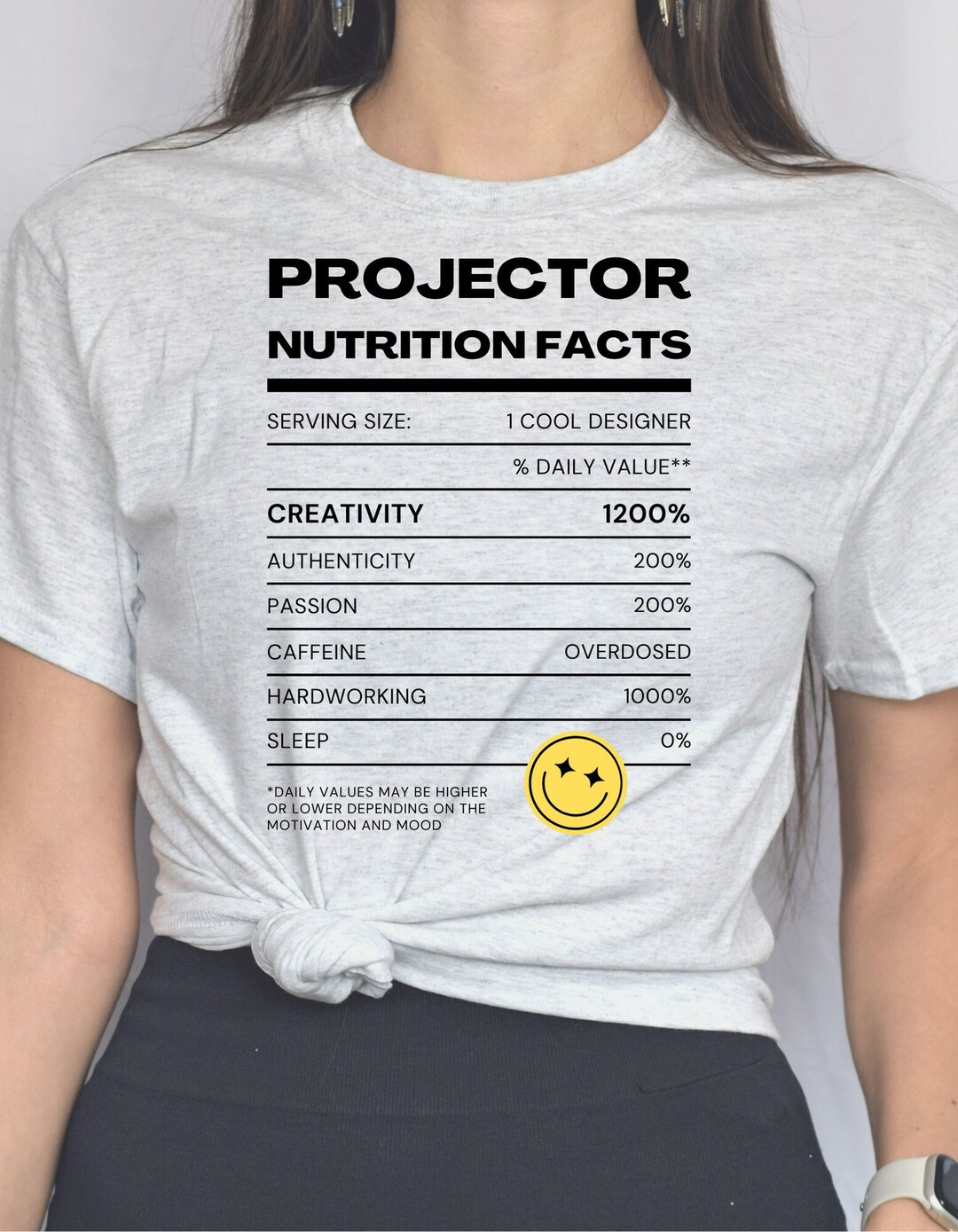 Projector Fun Facts T-shirts, Funny Text Tops, Personalized Human ...