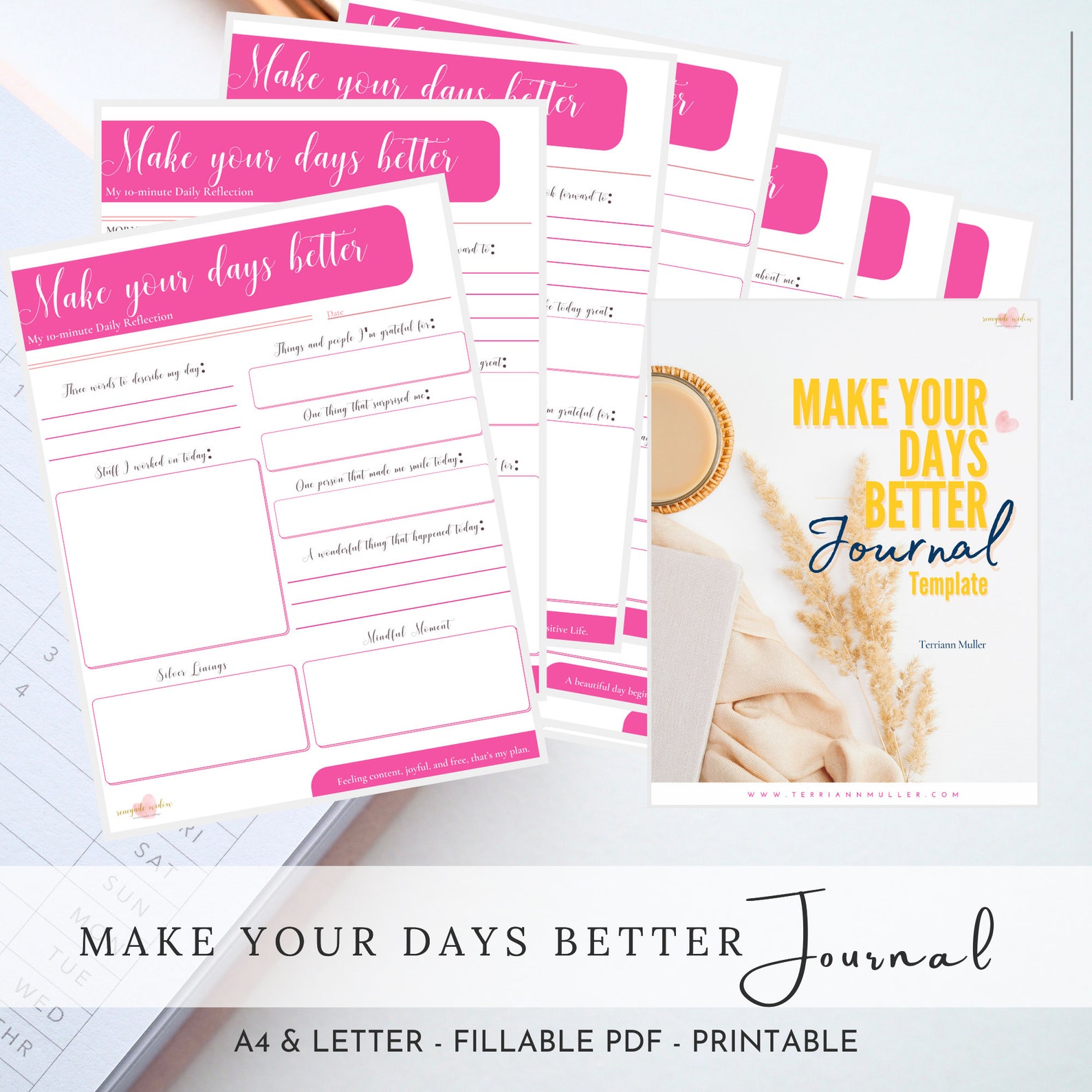 Daily Journal | Digital Journal | Printable Journal | Fillable Journal ...
