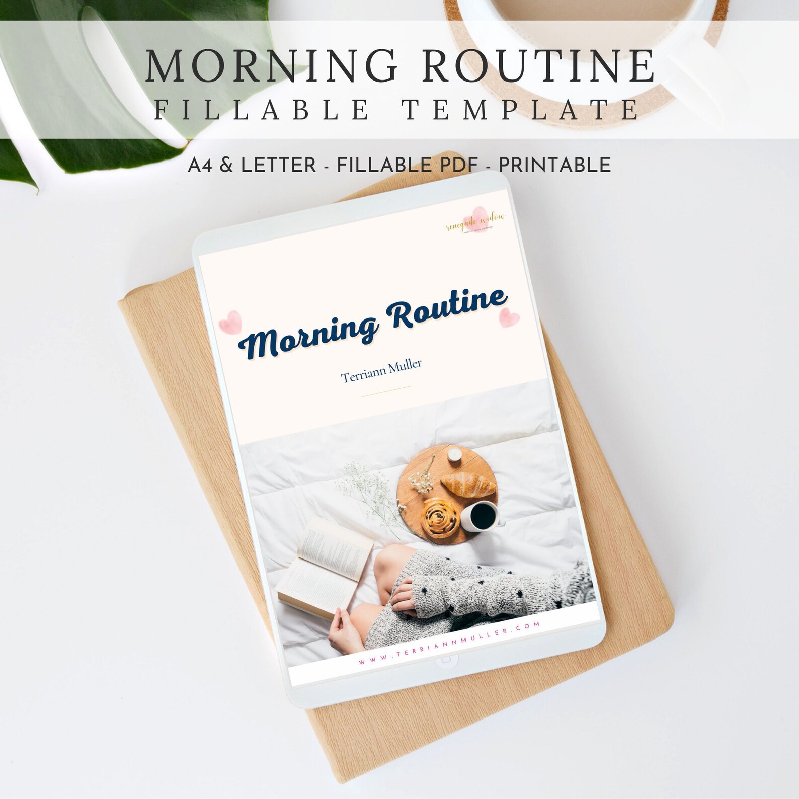 Morning Routine, Fillable Template, Widow's Morning Routine, Morning ...