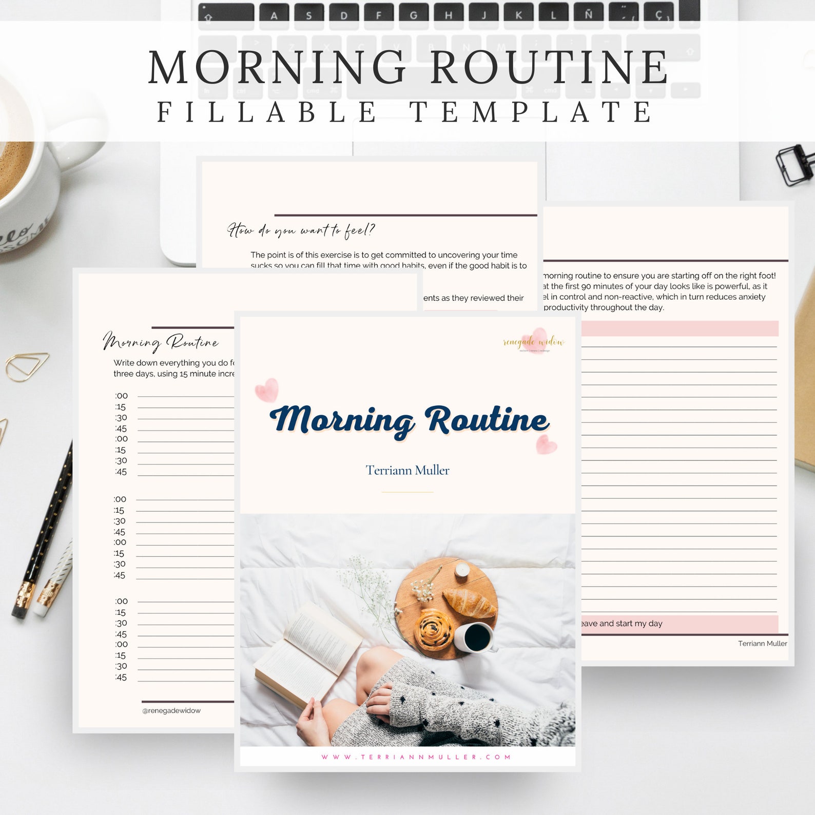 Morning Routine, Fillable Template, Widow's Morning Routine, Morning ...