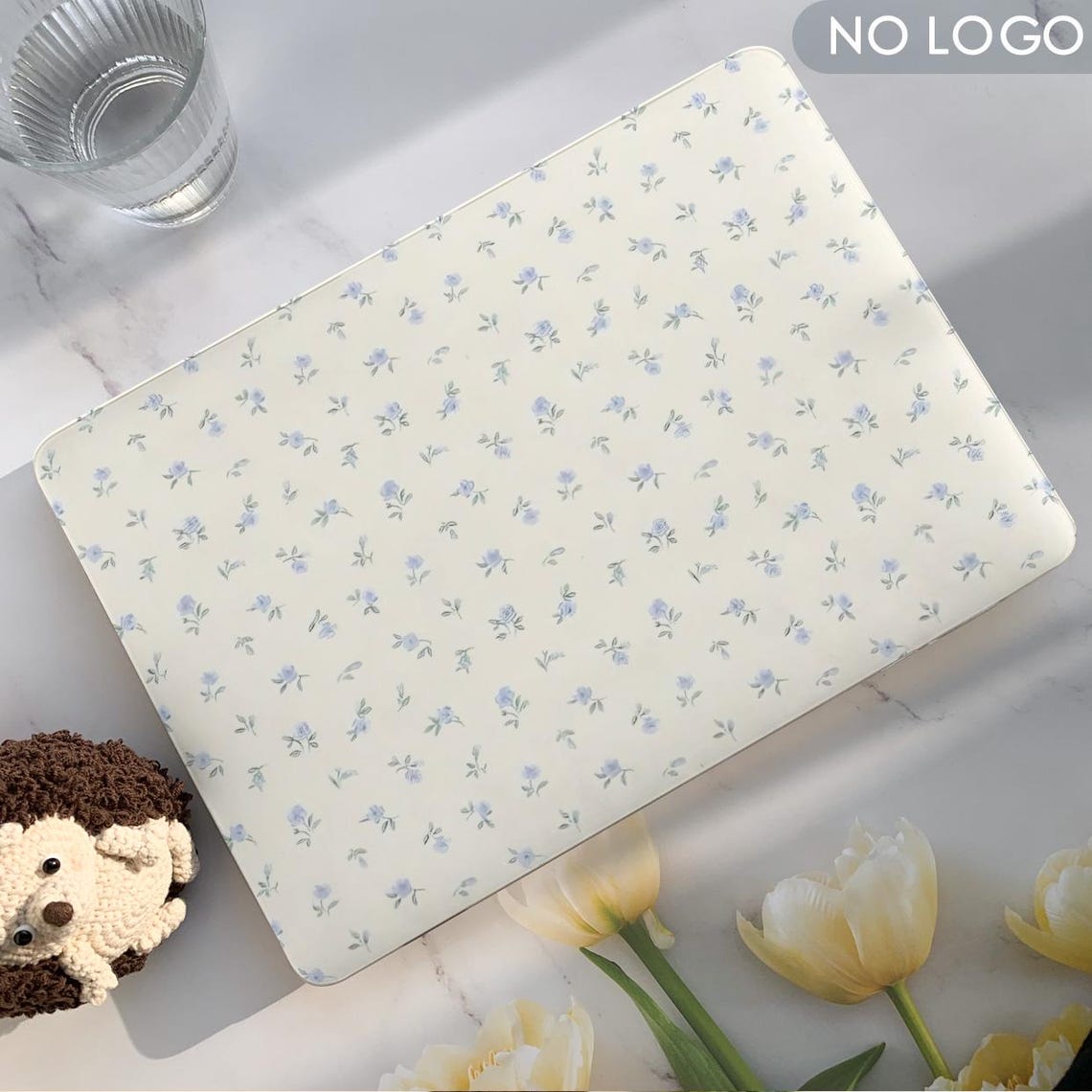 Blue Floral MacBook Case: Hard Laptop Cover - Etsy