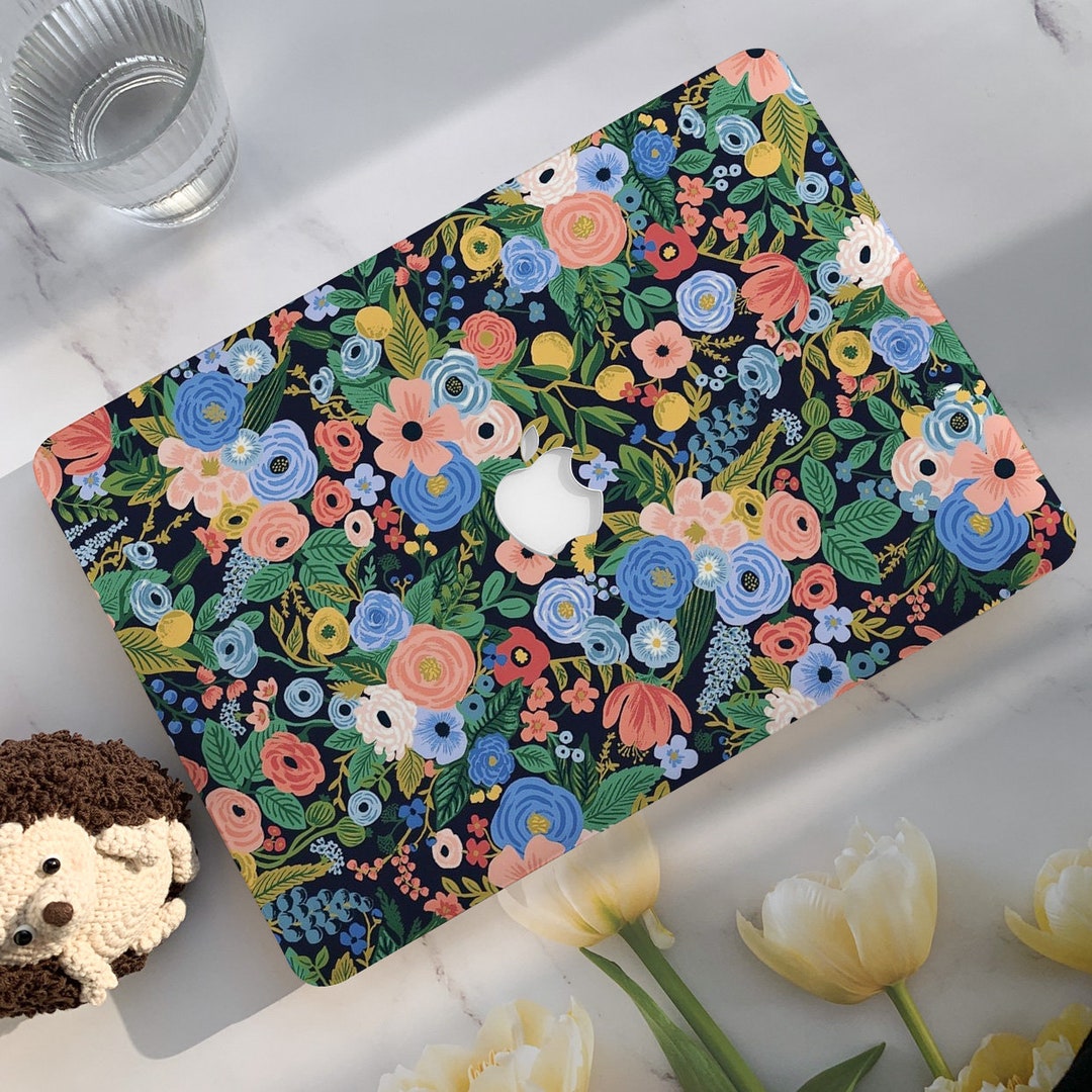 Colorful Floral Painting Dense MacBook Case,art Hard Laptop Case for ...