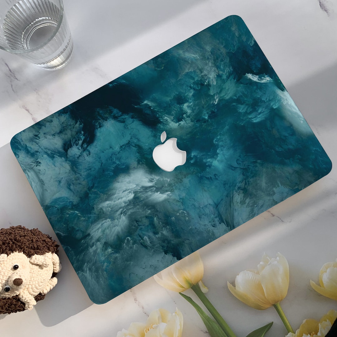 Dark Blue Marble MacBook Case: Abstract Hard Laptop Cover - Etsy