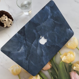Dark Blue Marble MacBook Case: Hard Protective Cover - Etsy