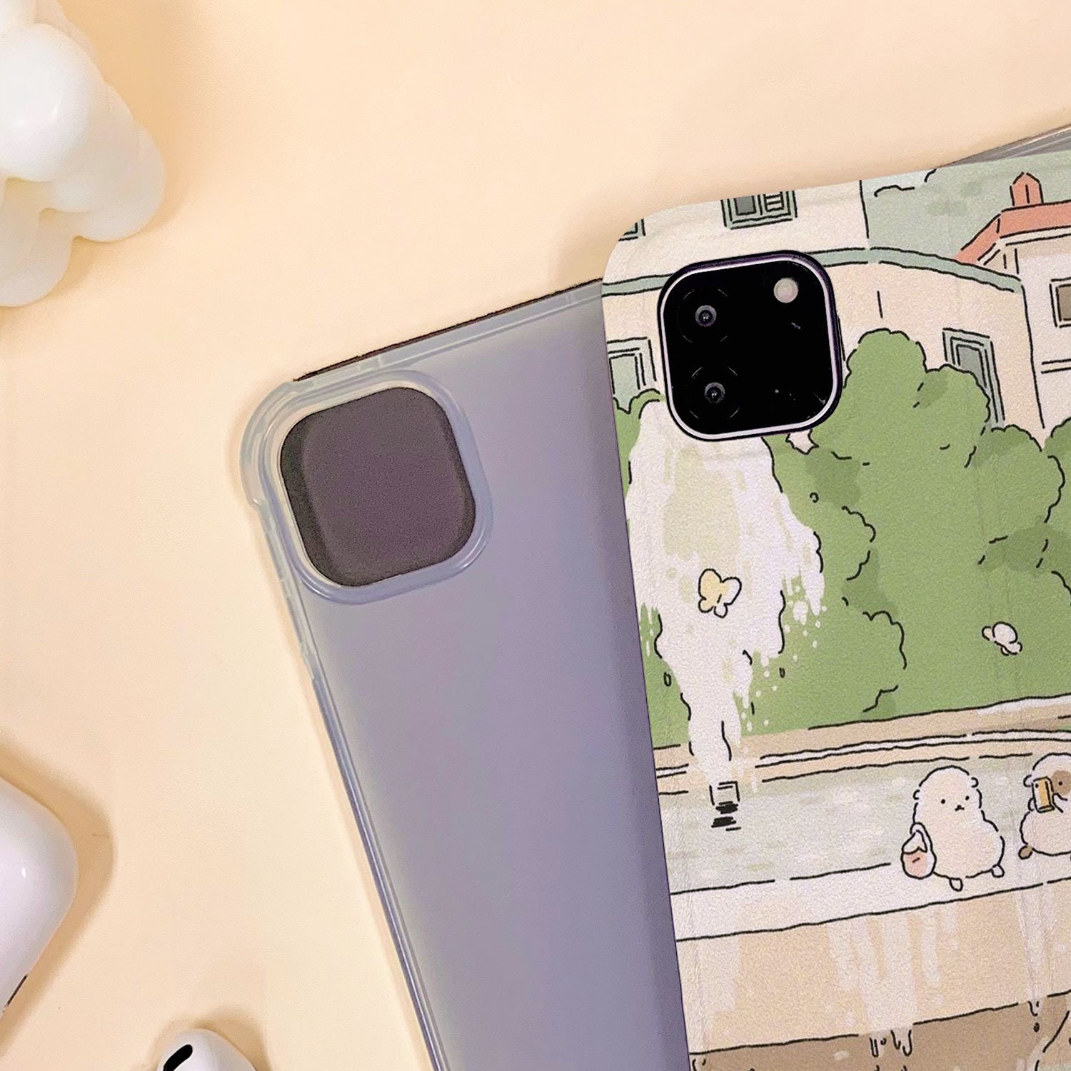 Cute Cartoon Park Dog Duck iPad Case Cover for iPad Air 5, New iPad 10 ...