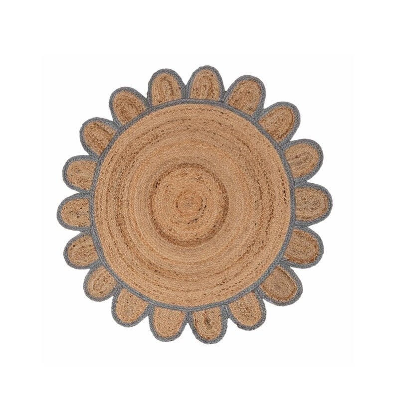 Round Scalloped Rug Scalloped Jute Rug Scallop Jute Braided - Etsy