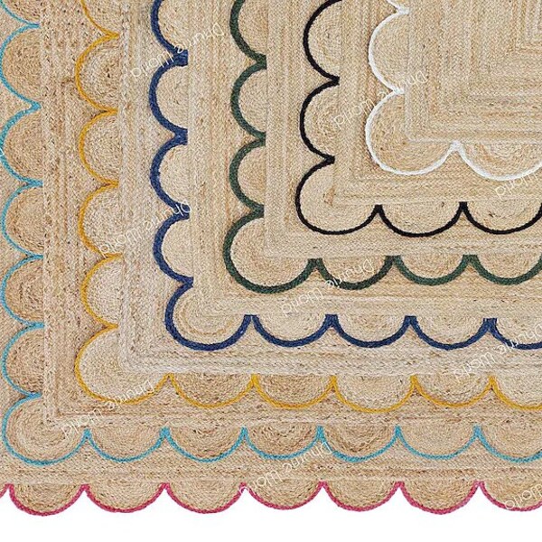 Scalloped Rug - Etsy