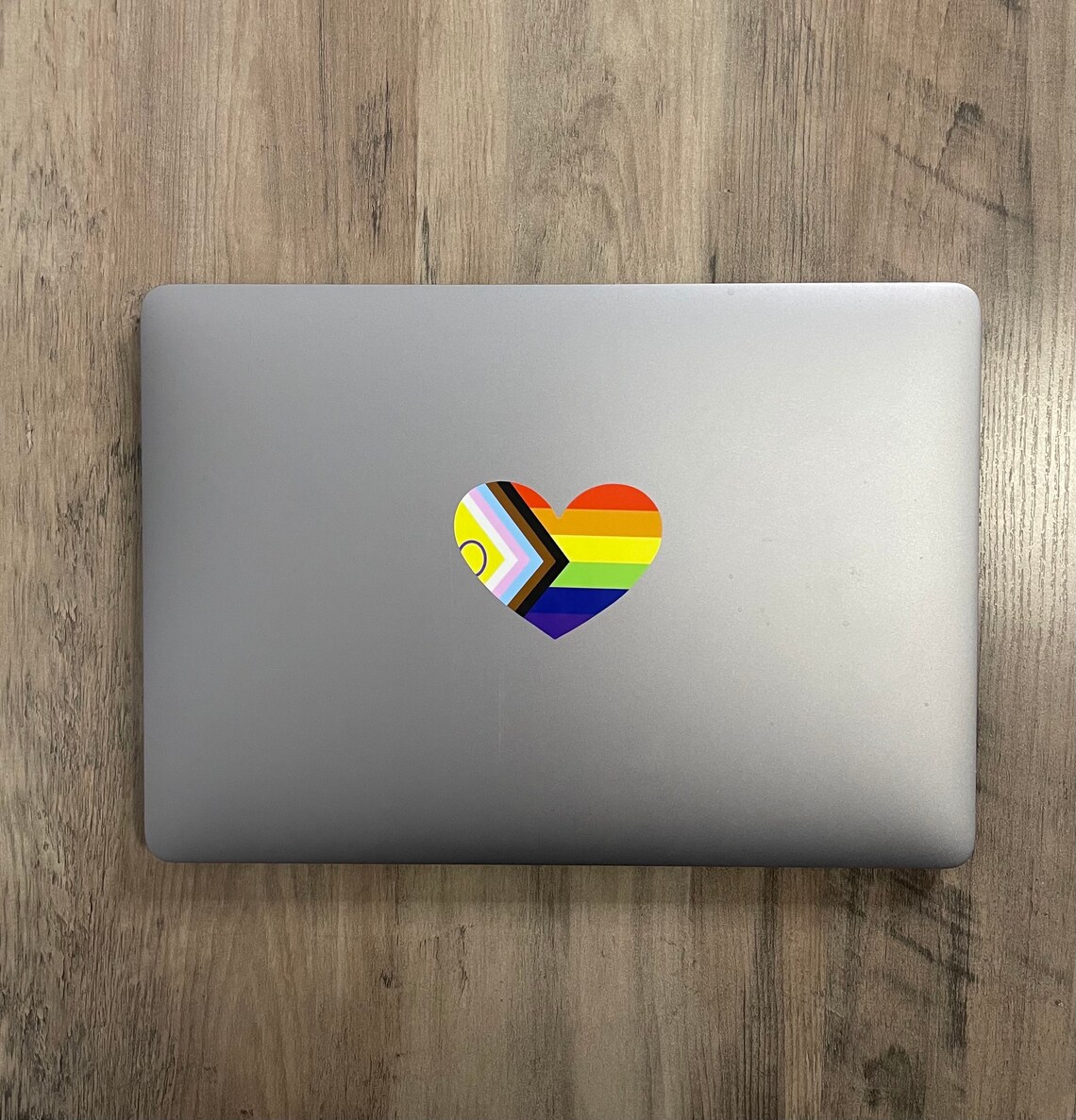 Progress Pride Flag Heart-shaped Vinyl Stickers - Etsy