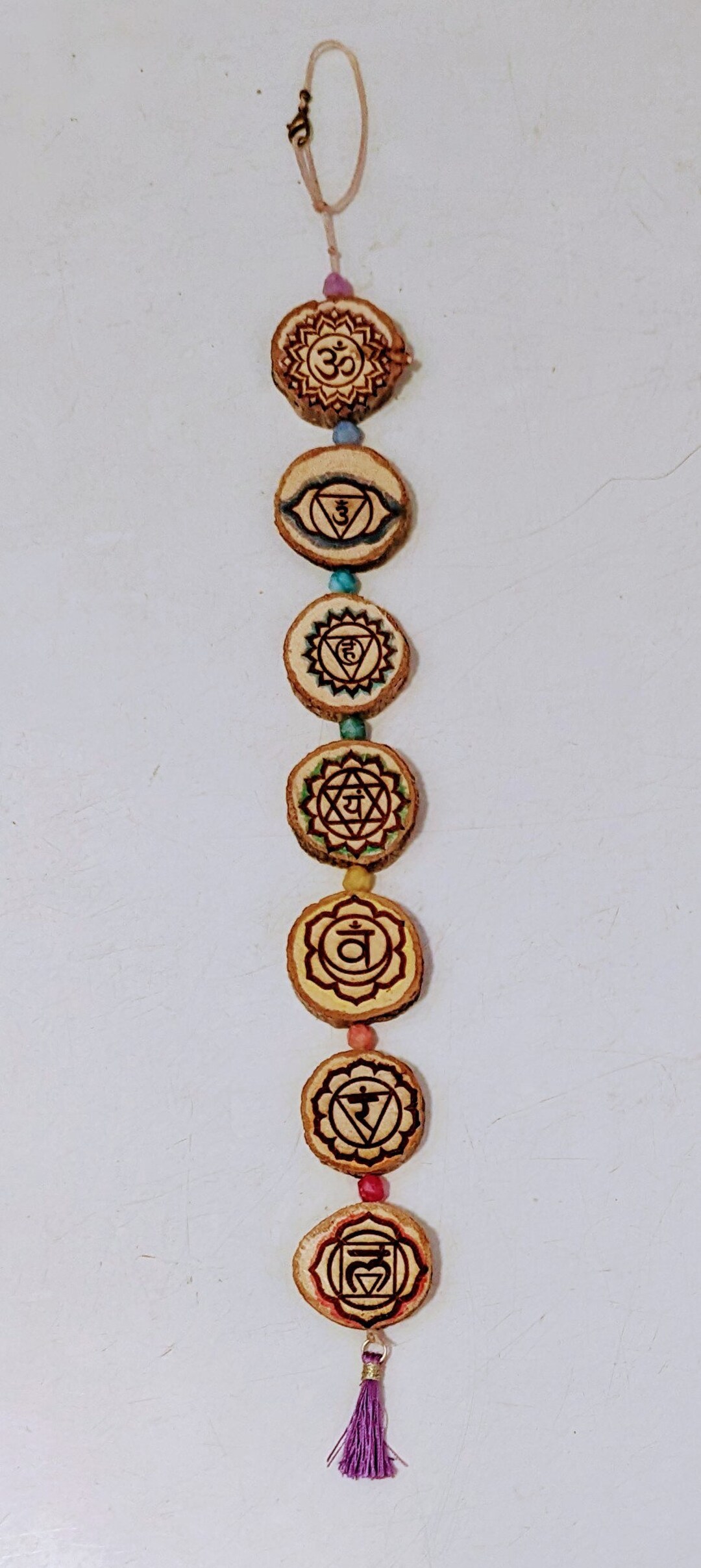 7 Chakras Hanging Wood Decor - Etsy