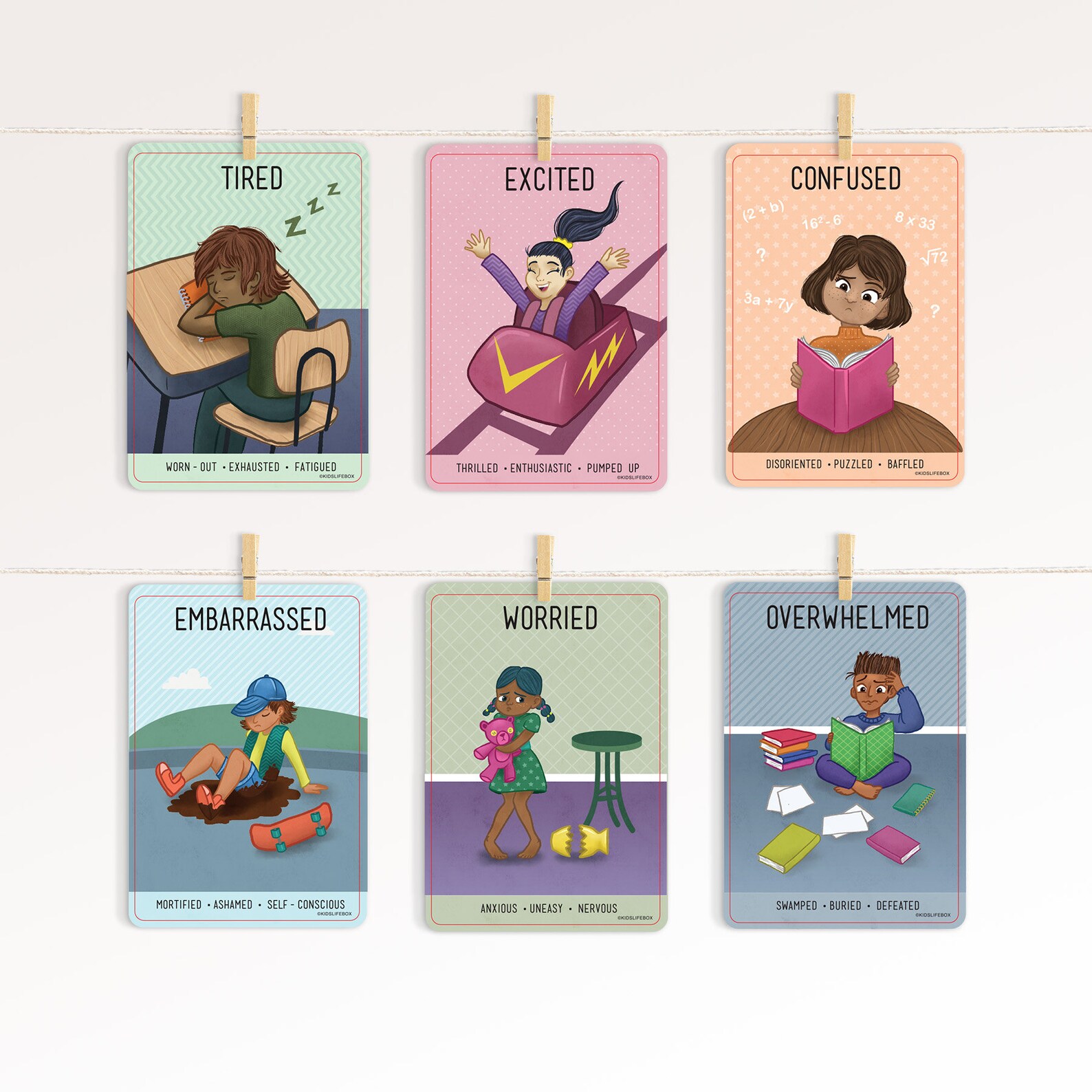 Emotion Flashcards for Older Kids Ages 5-14 | Adolescent Emotional ...