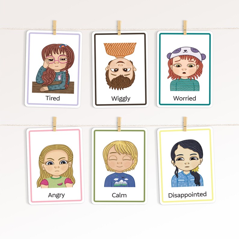 Emotion Flashcard Set for Little Kids | Identifying Emotions ...