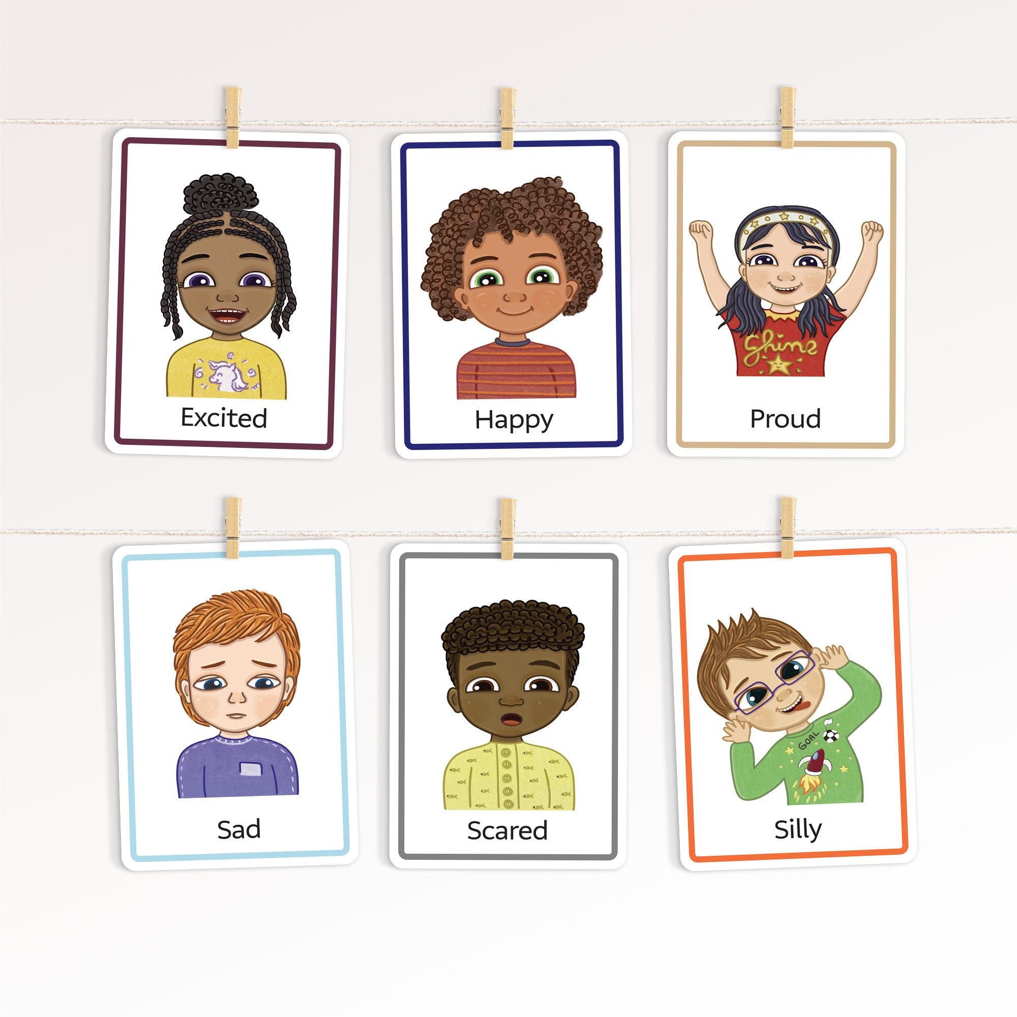 Emotion Flashcard Set for Little Kids | Identifying Emotions ...