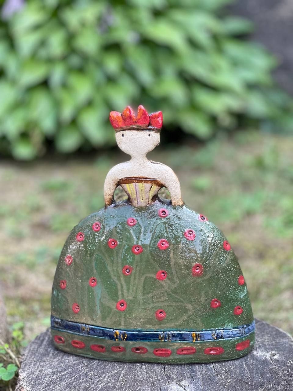 Statuette Ceramic Women in a Dress,ceramic Statuette,ceramic Art ...