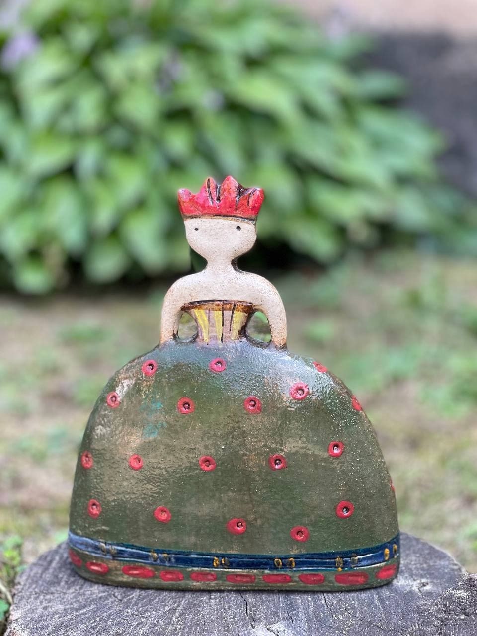 Statuette Ceramic Women in a Dress,ceramic Statuette,ceramic Art ...