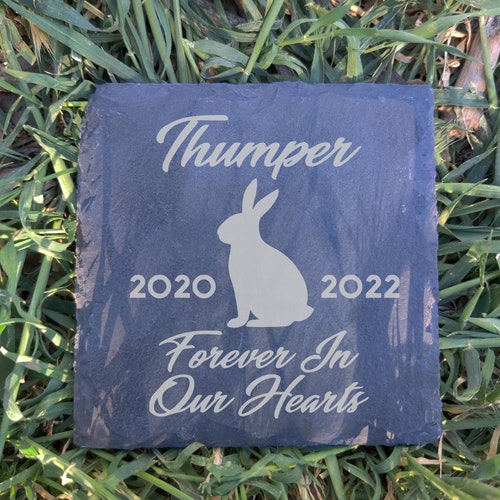 Rabbit / Bunny Memorial Stone Personalized Pet Remembrance - Etsy