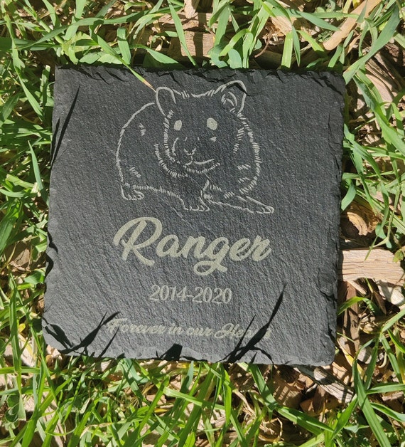 4x4 Custom Engraved Slate Hamster Pet Memorial Grave Marker - Etsy