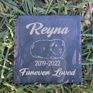 4x4 Custom Engraved Slate Guinea Pig Pet Memorial Grave Marker Plaque ...