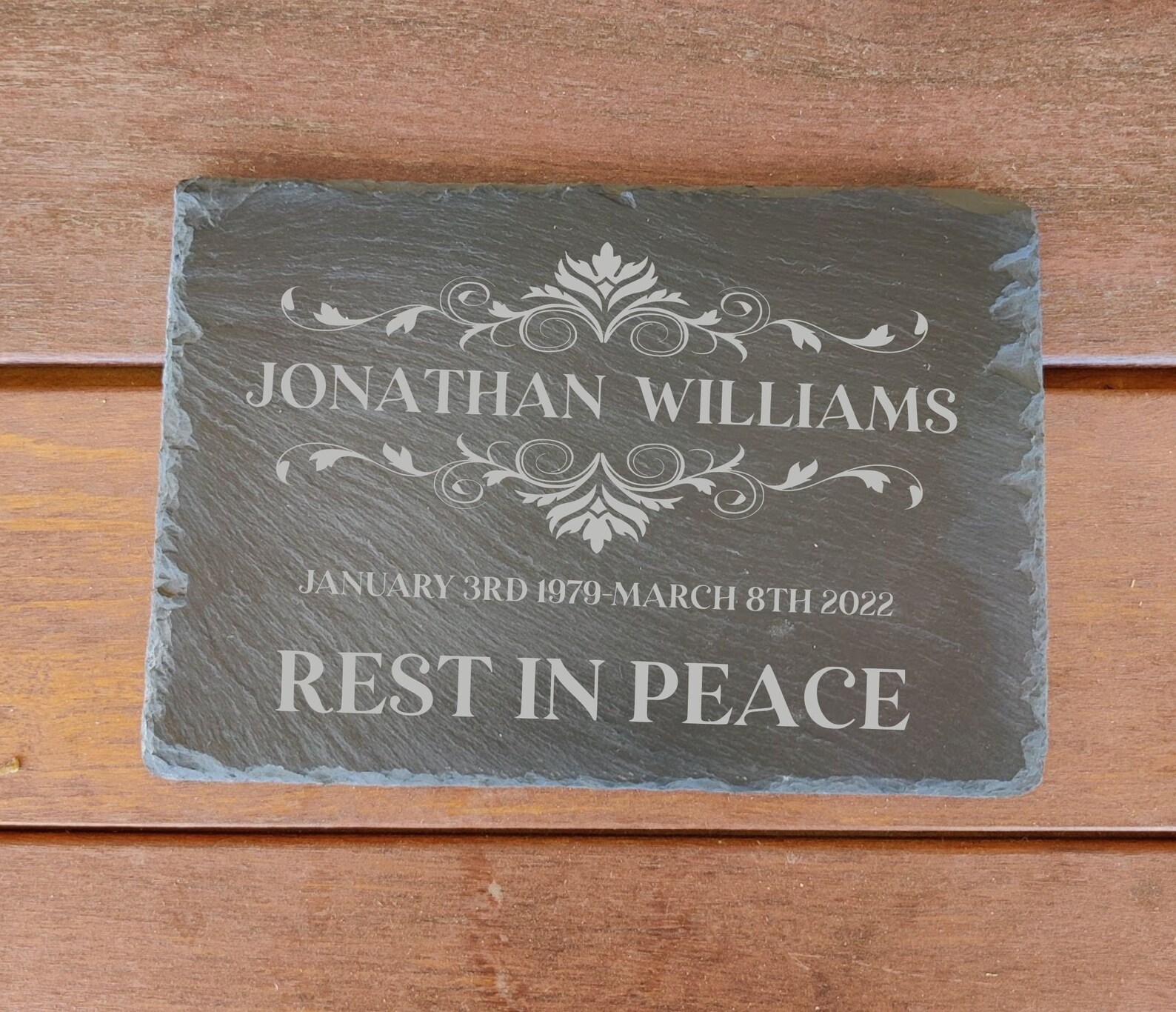 Personalized Engraved Slate Memorial Plaque Custom Order 9x6 - Etsy