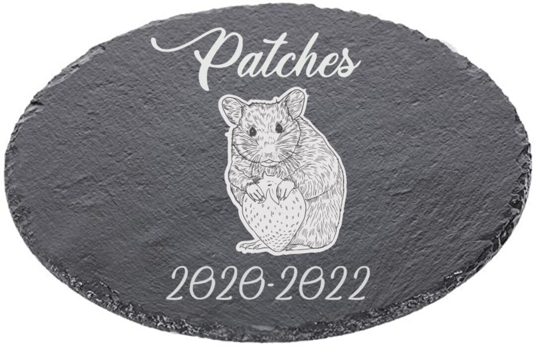 Custom Hamster Memorial Slate: Engraved Pet Tombstone (3.9x3.9) - Etsy