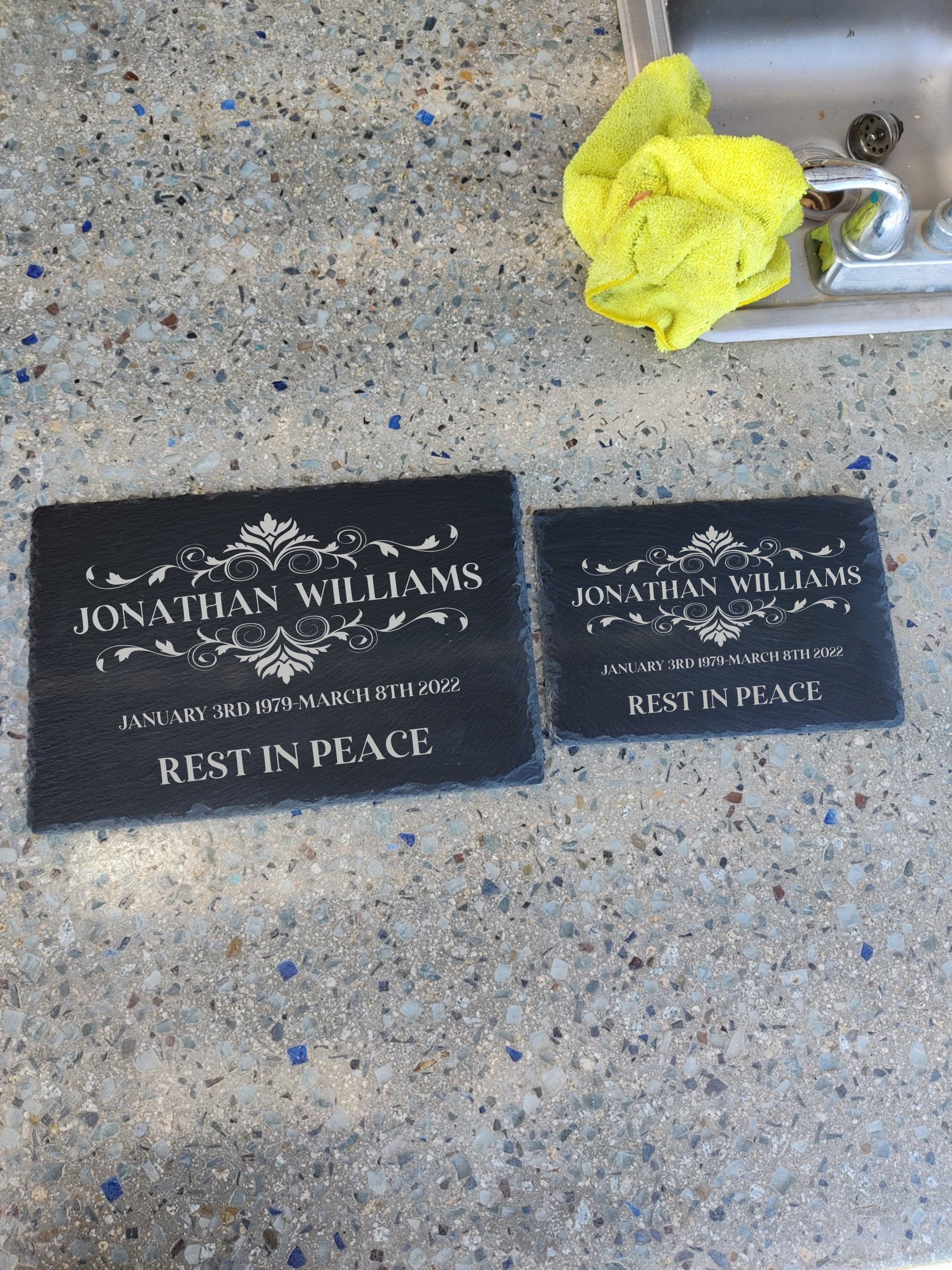 Personalized Engraved Slate Memorial Plaque Custom Order 9x6 - Etsy