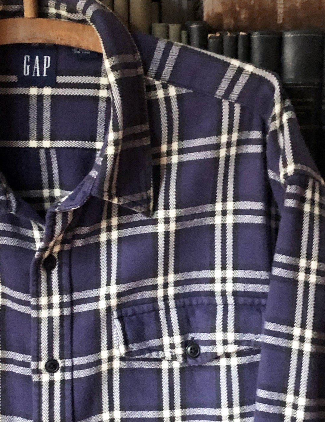 VINTAGE Checkered Men's Cotton Overshirt / Plaid Heavy Shirt / Light ...