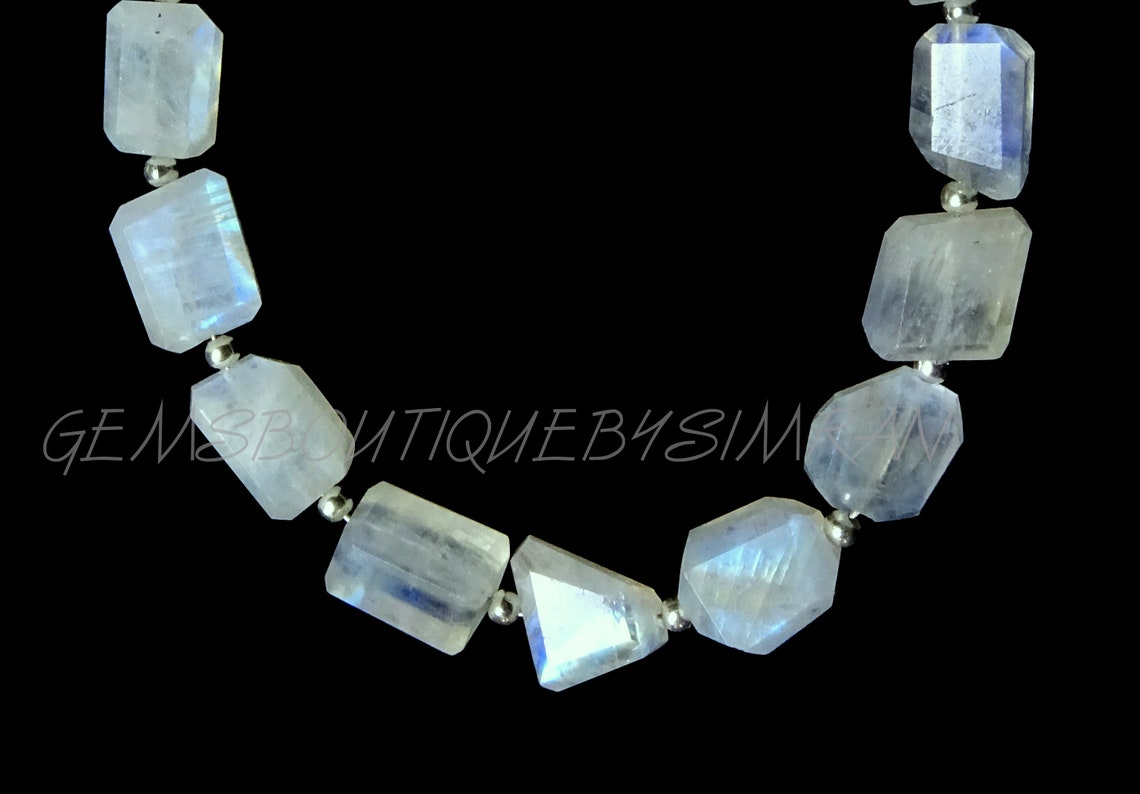 16 Pieces -- Rainbow Moonstone Step Cut Nuggets -- Moonstone Nuggets - Etsy